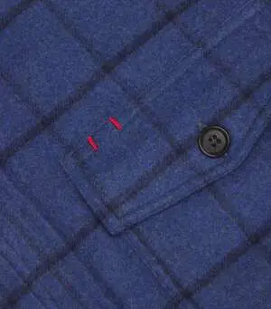 Isaia Wool-cashmere Overshirt - Blue