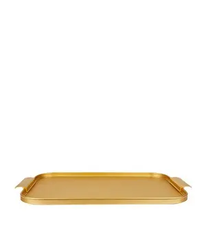 KAYMET Ribbed Serving Tray - Gold