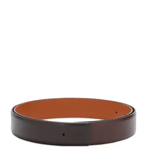 Santoni Leather Belt Strap - Brown