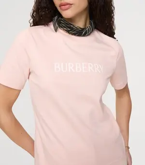 Burberry Cotton Logo T-shirt - Pink