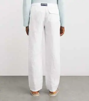 Vilebrequin Linen Pacha Drawstring Trousers - White