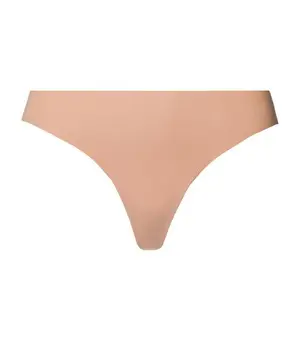 Hanro Invisible Cotton Thong - Beige