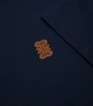Sandro Cotton Logo-patch T-shirt - Blue