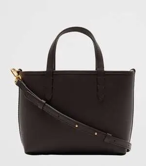 Burberry Mini Leather Bloomsbury Tote Bag - Beige