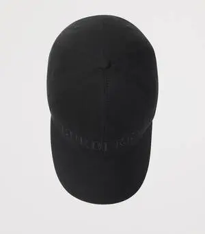 Burberry Cotton Gabardine Logo Cap - Black