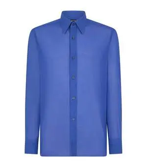 TOM FORD Cotton Voile Shirt - Blue