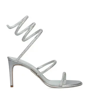 Rene Caovilla Embellished Cleo 80 Sandals - Grey