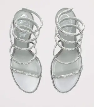 Rene Caovilla Embellished Cleo 80 Sandals - Grey