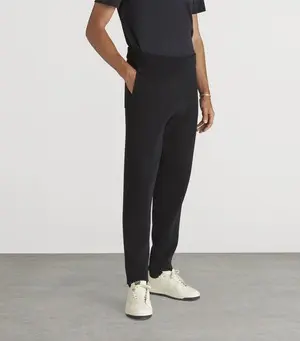 Dunhill Cotton-cashmere Sweatpants - Navy