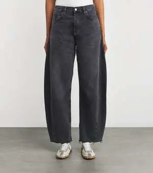 AGOLDE Luna Barrel-leg Jeans - Black