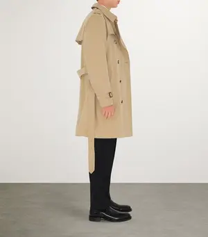 Burberry Mid-length Kensington Heritage Trench Coat - Yellow