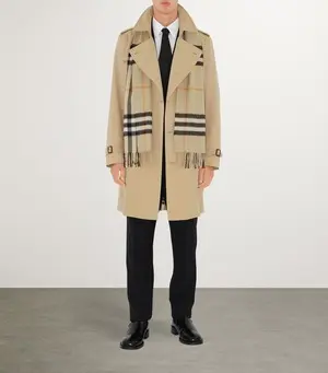 Burberry Mid-length Kensington Heritage Trench Coat - Yellow