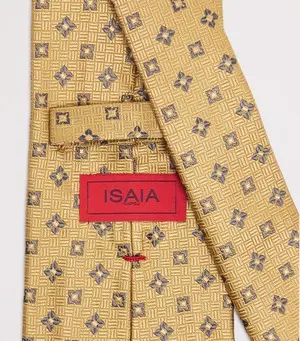 Isaia Standard Neck Tie - Yellow