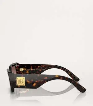 Dolce & Gabbana Acetate Rectangle Sunglasses - Brown
