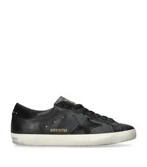 GOLDEN GOOSE Leather Super-star Sneakers - Black