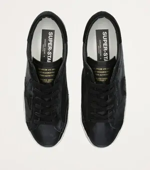 GOLDEN GOOSE Leather Super-star Sneakers - Black