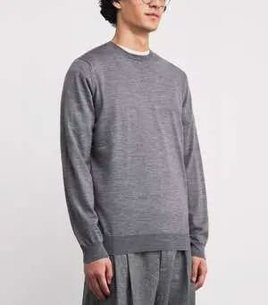 LARDINI Virgin Wool Crew-neck Sweater