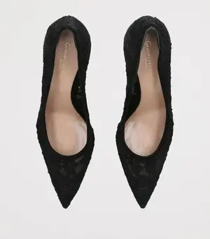 GIANVITO ROSSI Lace Claudia 85 Pumps - Black