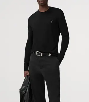 ALLSAINTS Merino Wool Mode Sweater - Black