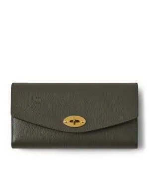 Mulberry Leather Darley Wallet - Green