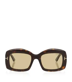TOM FORD Acetate Venetia Sunglasses - Brown