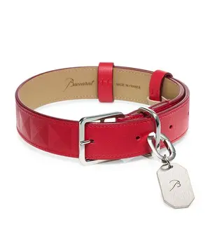 THE MARTHA, BY BACCARAT Leather Louxor Pet Collar - Clear