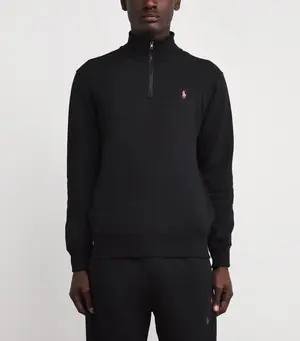 Polo Ralph Lauren Cotton Quarter-zip Sweatshirt - Black