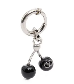 Valentino Garavani Chez Single Hoop Earring - Black