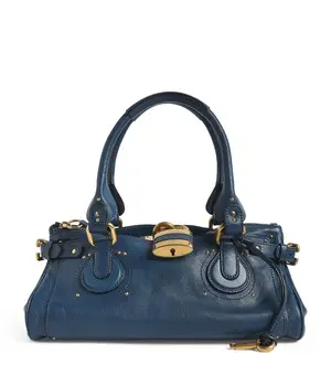 Chloé Leather Paddington Top-handle Bag - Blue
