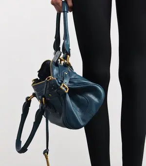 Chloé Leather Paddington Top-handle Bag - Blue