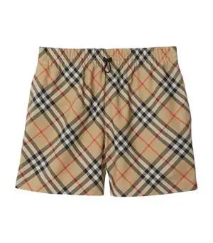 Burberry Twill Check Shorts - Beige