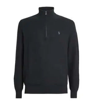 Polo Ralph Lauren Cotton Half-zip Sweater - Black