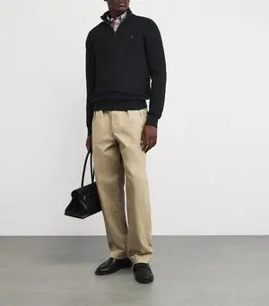 Polo Ralph Lauren Cotton Half-zip Sweater - Black