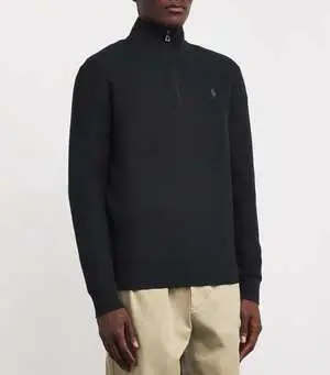 Polo Ralph Lauren Cotton Half-zip Sweater - Black