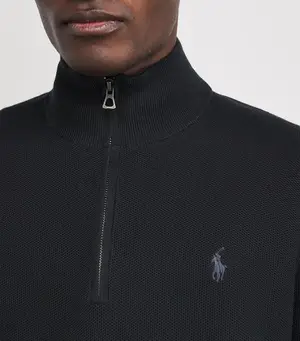 Polo Ralph Lauren Cotton Half-zip Sweater - Black
