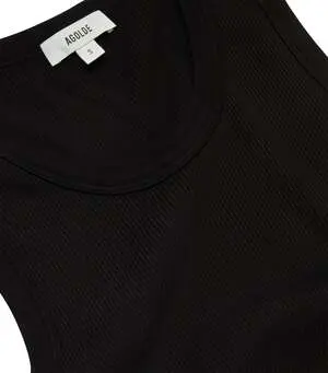AGOLDE Poppy Ribbed Tank Top - Black