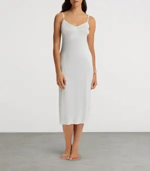 Hanro Satin Midi Dress - Ivory
