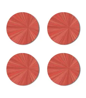 HESTIA Set Of 4 Soleil Round Coasters - Grey
