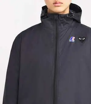Play Comme Des Garcon X K-way Water-resistant Jacket - Black