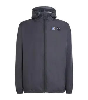 Play Comme Des Garcon X K-way Water-resistant Jacket - Black