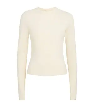 SKIMS Cotton Jersey Long-sleeve T-shirt - Ivory