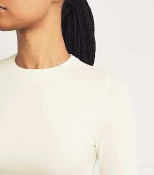 SKIMS Cotton Jersey Long-sleeve T-shirt - Ivory