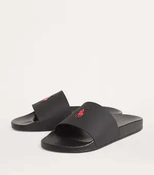 Polo Ralph Lauren Polo Pony Slides - Black