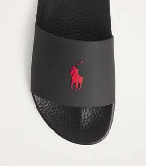 Polo Ralph Lauren Polo Pony Slides - Black