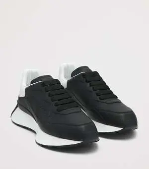 Alexander McQueen Leather Sprint Runner Sneakers - Black