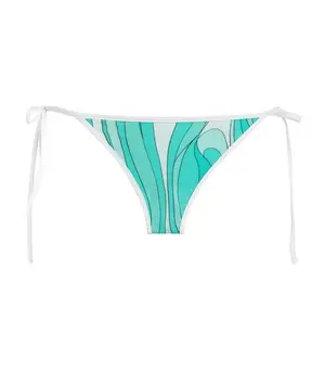 Emilio Pucci Marmo Print Bikini Bottoms - Blue