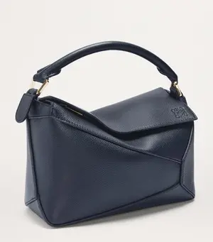 Loewe Small Puzzle Edge Top-handle Bag - Navy