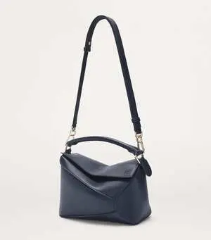 Loewe Small Puzzle Edge Top-handle Bag - Navy