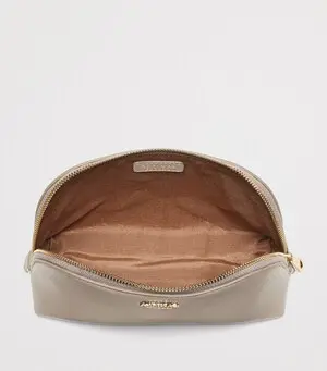 ASPINAL OF LONDON Small Leather Makeup Bag - Neutral