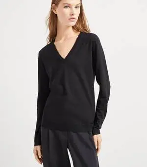 Brunello Cucinelli Cashmere-silk-blend Sweater - Black
